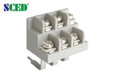 China Multi Level Barrier Terminal Block 10A Brass Tin Plated 7.62mm Pitch for PCB Industrial Applications for sale