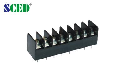 China 10A 300V High Voltage Barrier Terminal Block Connector 6.35mm Pitch 18-22 AWG for sale