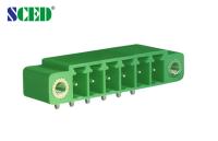 China Communication Pluggable Terminal Block Vertical Inlet Pitch 3.81mm 300V 8A 2P-20P for sale