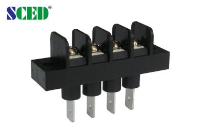 China 9.525mm PBT Barrier Terminal Block 300V PCB Fixing Screw Connector for sale
