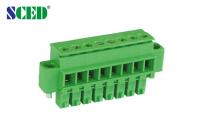 China Pluggable Electrical Terminal Blocks Pitch 3.81mm 300v Flange Single Screw for sale