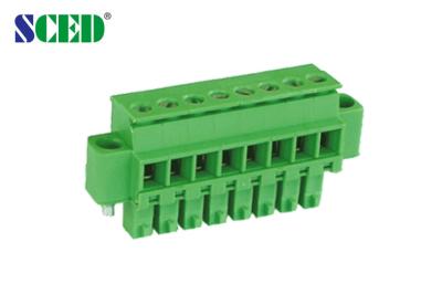China Pluggable Electrical Terminal Blocks Pitch 3.81mm 300v Flange Single Screw for sale