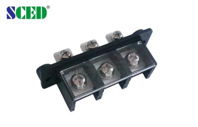 China 21.00mm Pitch 600V 65A 3P Barrier Terminal Block Power Terminal Block for sale
