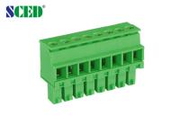 China Plug-in Terminal Block 2P-22P Female Socket Pitch 3.50mm 300V 8A PCB Connector for sale