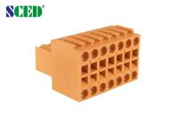 China Double Level Plug-in Terminal Block Female Socket 3.50mm Pitch 300V 8A 2x2P to 24x2P for sale