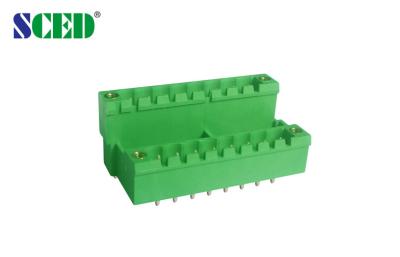 China Header Male Sockets Plug-in Terminal Block Pitch 5.08mm 300V 18A 2x2P to 22x2P for sale