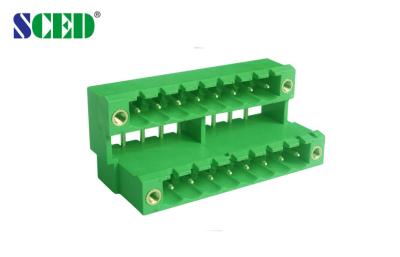 China Pluggable Terminal Block Header Male Socket 5.08mm Pitch 300V 18A 2x2P to 22x2P for sale