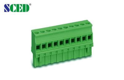 China Plug-in Terminal Block 5.08mm Pitch 300V 18A Female 2 to 24 Positions for sale