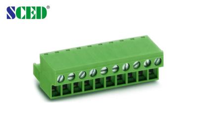 China Plug-in Terminal Block 5.08mm Pitch 300V 18A 2-24 Positions Female Connector for sale