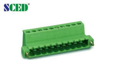 China Plug-in Terminal Block 5.08mm Pitch Male 300V 18A 2P to 20P Pluggable Connector for sale