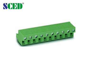 China Plug-in Terminal Block Female 300V 18A Pitch 7.62mm 2P to 16P for sale