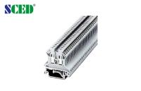 China Compact Din Rail Terminal Block 4.2mm Width 300V 15A Grey TR-1.5N for sale