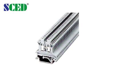 China Compact Din Rail Terminal Block 4.2mm Width 300V 15A Grey TR-1.5N for sale