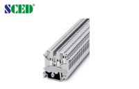 China Terminal width 5.2mm   Din Rail Terminal Blocks    150V 20A    AWG 30 - 12 for sale