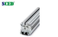 China Terminal width 6.2mm    AWG 30 - 10     Din Rail Terminal Blocks      150V 30A for sale