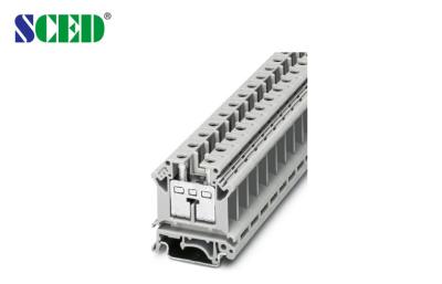 China Terminal width 12.2mm   Din Rail Terminal Blocks    600V 85A    AWG 22 - 4 for sale