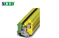 China Rail Mounted Terminal Blocks 16mm2 10.2mm Width AWG 24-6 Power Supply Control for sale