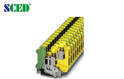 China Rail Mounted Terminal Blocks 16mm2 10.2mm Width AWG 24-6 Power Supply Control for sale