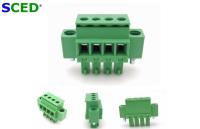 China Pluggable Electrical Terminal Blocks Pitch 3.81mm 300v Flange Single Screw for sale