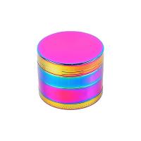 China 4 Layers Rainbow Metal Herb Tobacco Grinder Portable Zinc Alloy for sale