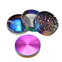 China 4 Layers Rainbow Metal Herb Tobacco Grinder Portable Zinc Alloy for sale