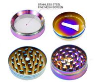 China 4 Layers Rainbow Metal Herb Tobacco Grinder Portable Zinc Alloy for sale