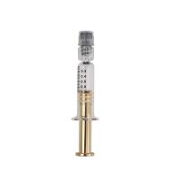China 1mL Luer Lock Glass Syringe with Metal Golden Plunger for sale