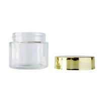 China Clear Glass Weed Jar Airtight Child Resistant Screw Lids For Dry Food Storage for sale