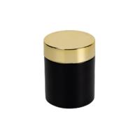 China 5oz Matte Black Glass Weed Jar with Child Resistant Cap for sale