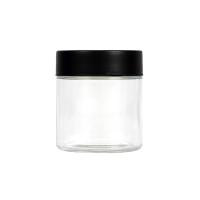 China Smooth 3.5 Gram Glass Flower Jar Round Shaped Sample Available for sale