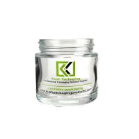China Smooth 3.5 Gram Glass Flower Jar Round Shaped Sample Available for sale