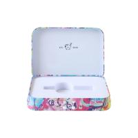China Child Resistant Tin Box for Vapes CR Hinged-Lid Metal Tin Case for sale