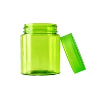 China Child Resist Weed Jar PET Plastic Marijuana Storage Canister with Childproof Cap for sale