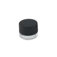 China Black Cap Clear Wax Concentrate Glass Jar 5ml Screw Top Concentrate Container for sale