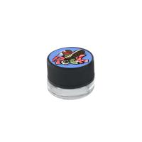 China Black Cap Clear Wax Concentrate Glass Jar 5ml Screw Top Concentrate Container for sale