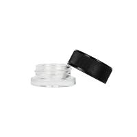 China 7ml Thick Bottom Concentrate Glass Jar with Child Resistant Black Lid for sale