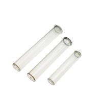 China Packaging PP Plastic Childproof Containers Black White Custom Reusable Preroll Pop Top Tubes for sale