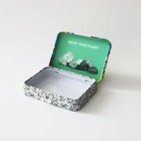 China Rectangular Child Resistant Tin Box With Matte Finish for sale