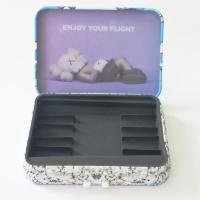 China Matte or Glossy Child Resistant Tin Box with Silicon Insert for 5pcs Preroll for sale
