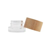 China 5ml Concentrate Glass Jar with Child Resistant Bamboo Lid for Oil Dab Cream for sale