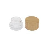 China 5ml Concentrate Glass Jar with Child Resistant Bamboo Lid for Oil Dab Cream for sale