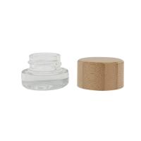 China 5ml Concentrate Glass Jar with Child Resistant Bamboo Lid for Oil Dab Cream for sale