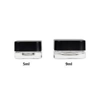 China Child Resistance Certified 5ml Concentrate Glass Jar with CR Screw Cap 5ml 9ml Square Jar for sale