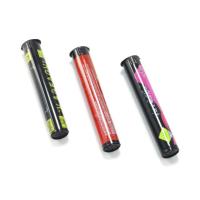 China Packaging PP Plastic Childproof Containers Black White Custom Reusable Preroll Pop Top Tubes for sale
