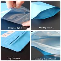 China Child Resistant Mylar Weed Packaging with Customized Logo and Childproof Zipper Top for sale