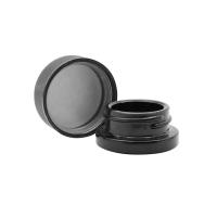 China 9ml Child Resistant Concentrate Glass Jars Thick Wall Small Black Jar with Black Cap for sale