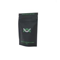 China Customizable Matte Black Childproof Mylar Pouches with Clear Window for sale
