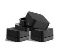 China 5mL Cube Black Concentrate Container Child Resistant Concentrate Glass Jar for sale