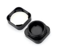 China 5mL Cube Black Concentrate Container Child Resistant Concentrate Glass Jar for sale