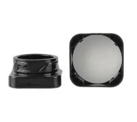 China 5mL Cube Black Concentrate Container Child Resistant Concentrate Glass Jar for sale
